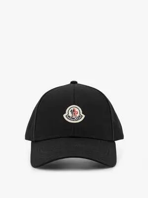 Moncler Cotton Baseball Hat - Black