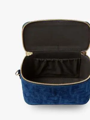 Fendi Vanity Case Ff Fabric - Blue