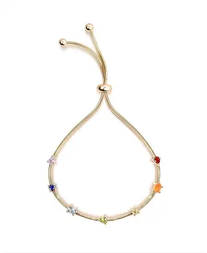 KARMA AND LUCK Careful Alignment 7 Stones Chakra Bracelet - Gold