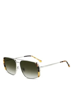 Isabel Marant Pilot Sunglasses, 60mm - Yellow Havana Palladium