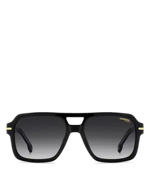 Carrera Eyewear Double Bridge Square Sunglasses, 56mm