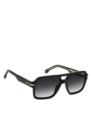 Carrera Eyewear Double Bridge Square Sunglasses, 56mm