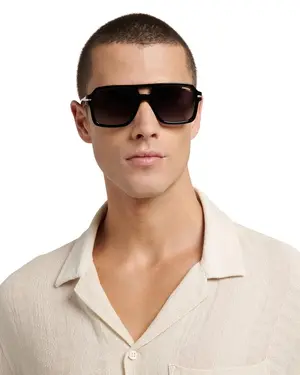 Carrera Eyewear Double Bridge Square Sunglasses, 56mm