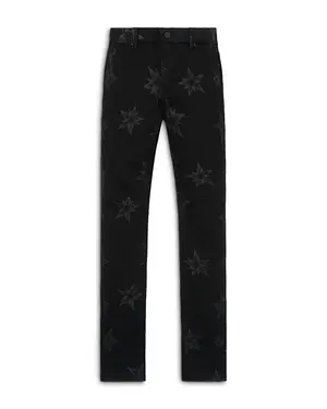 RtA Skinny Fit Star Pattern Jeans - Black Allover Star