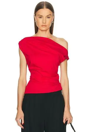 Staud Asymmetrical Top - Cherry