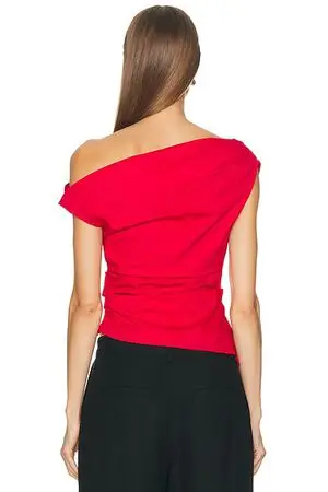 Staud Asymmetrical Top - Cherry