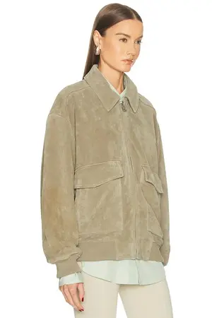 Citizens Of Humanity Vivienne Suede Jacket - Deep Olive