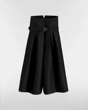 Dior Belted Cropped Pants - Black Wool And Silk