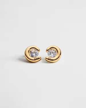 Dior Rocks Earrings - Gold-finish Metal And Sparkling Crystal