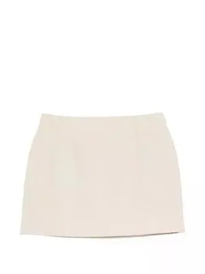 Wardrobe.NYC Contour Mini Skirt - Neutrals