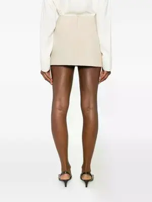 Wardrobe.NYC Contour Mini Skirt - Neutrals