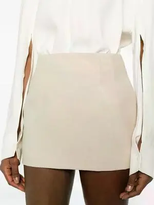 Wardrobe.NYC Contour Mini Skirt - Neutrals