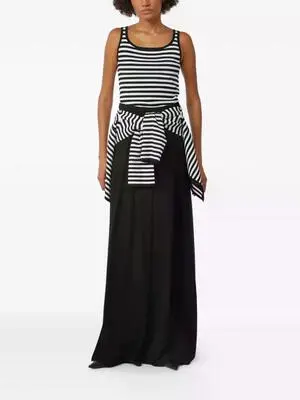 Max Mara Striped Trim Top - Black