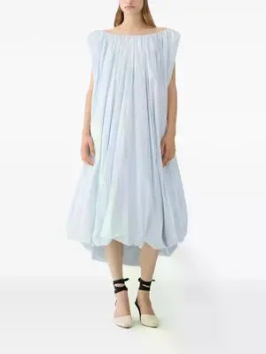 Jacquemus Lavande Striped Balloon Midi Dress - Blue