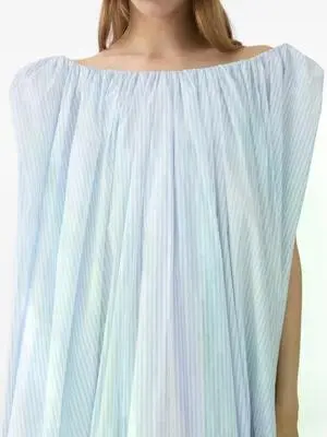 Jacquemus Lavande Striped Balloon Midi Dress - Blue