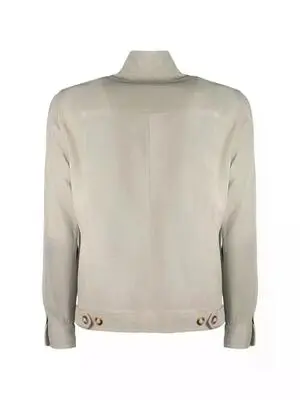 VOLFAGLI FIRENZE Plutone High-collar Suede Jacket - Neutrals