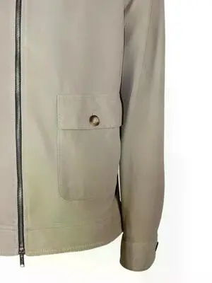 VOLFAGLI FIRENZE Plutone High-collar Suede Jacket - Neutrals