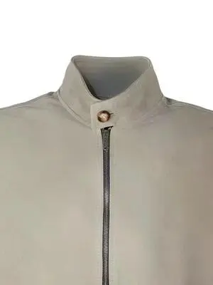 VOLFAGLI FIRENZE Plutone High-collar Suede Jacket - Neutrals