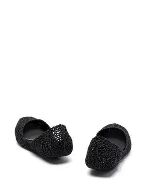 Melissa Campana Papel Caged Ballet Flats - Black