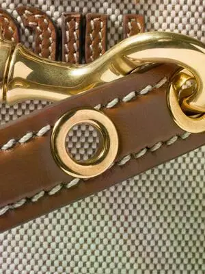 Miu Miu Aventure Canvas And Leather Bag