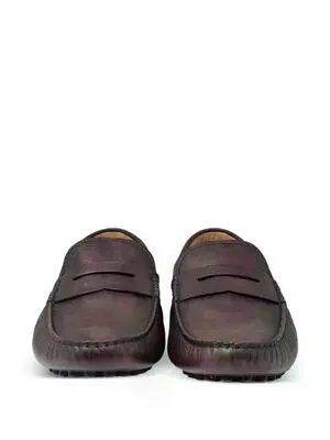 TOD'S Leather Penny Loafers - Brown