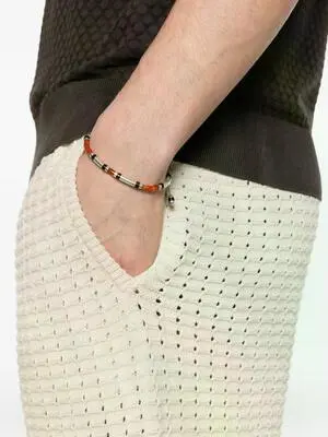 PAOLO PECORA Open-knit Drawstring Shorts