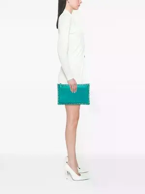 Valentino Garavani Leather Rockstud Clutch Bag