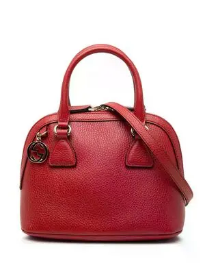Gucci 2000-2015 Mini Leather Gg Charm Dome Satchel - Red