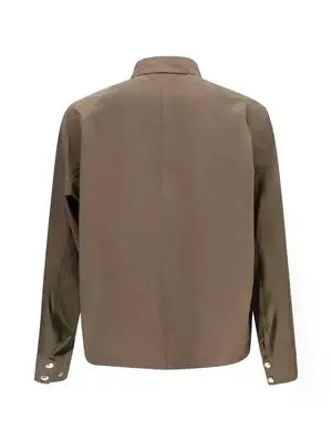 Sacai Buttoned Cotton Shirt Jacket - Brown