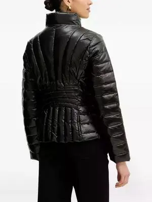 Armani Exchange Quilted Funnel-neck Jacket - Black