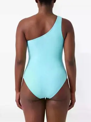 Michael Kors One-shoulder Ring Swimsuit - Blue