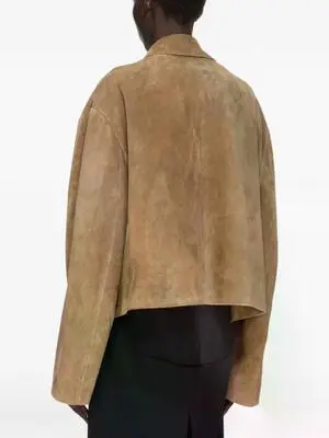 Rick Owens Heizer Mac Zipped Leather Coat