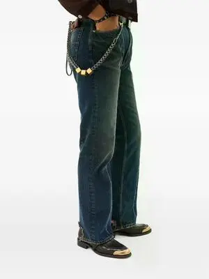Versace Distressed Straight Leg Jeans