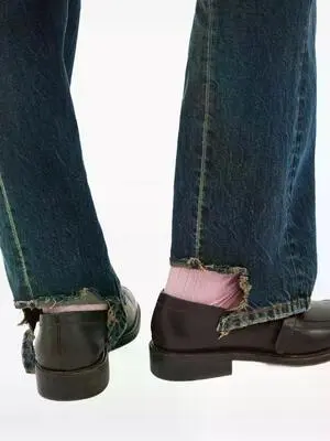 Versace Distressed Straight Leg Jeans