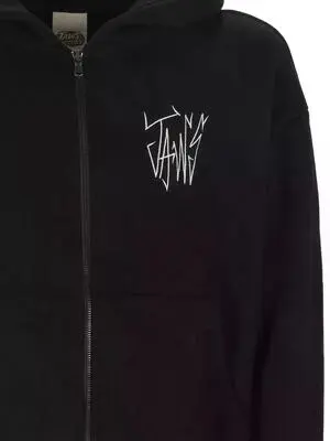 JAWS Graphic Print Zip-up Hoodie