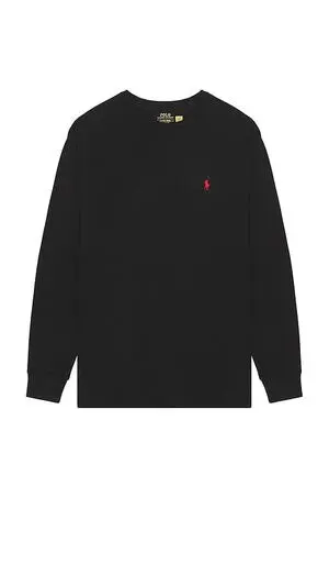 Polo Ralph Lauren Long Sleeve Crewneck T-shirt In Black - Polo Black