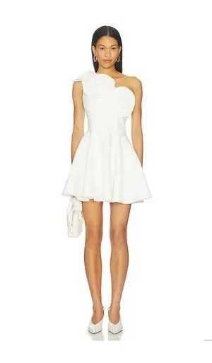 ELLIATT Noralyn One Shoulder Mini Dress - White