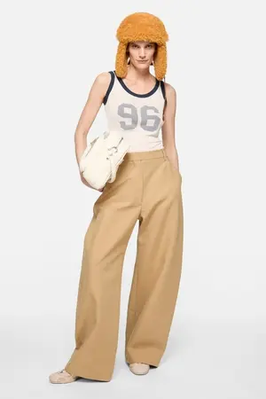 Acne Studios Tailored Satin Trousers - Beige