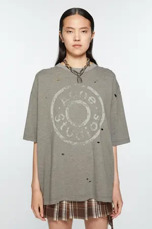 Acne Studios Distressed Logo T-shirt