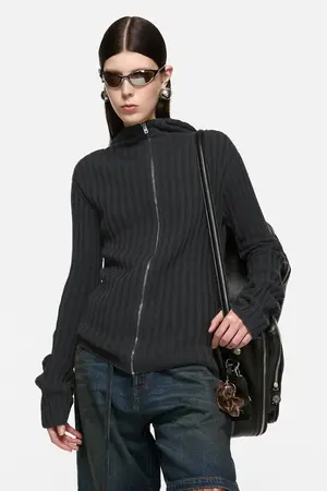 Acne Studios Zip-up Hooded Cardigan