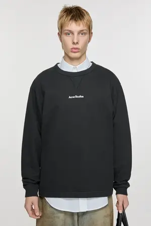 Acne Studios Logo Stamp Sweater - Black
