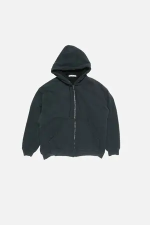 Acne Studios Hooded Zipper Sweater - Faded Black