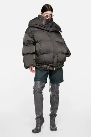 Acne Studios Oversized Puffer Down Jacket - Dark Grey,multi