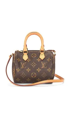 FWRD RENEW Louis Vuitton Monogram Nano Speedy Handbag - Brown