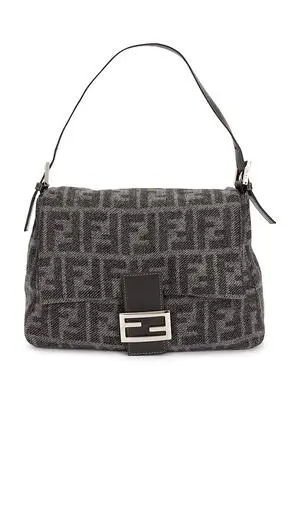 FWRD RENEW Fendi Zucca Mama Forever Baguette Shoulder Bag - Grey