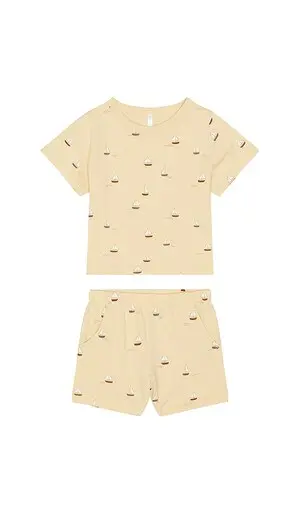 RYLEE + CRU Play Set In Yellow - Sailboats