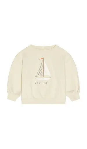 RYLEE + CRU Oversized Sweatshirt In Taupe - Set Sail