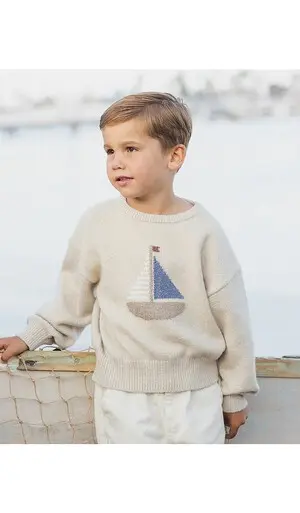 RYLEE + CRU Mountain Sweater - Sailboat