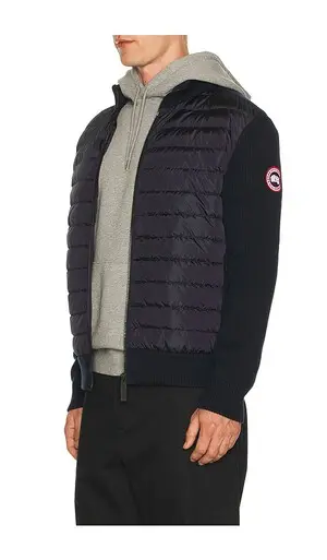 Canada Goose Hybridge Knit Jacket In Navy
