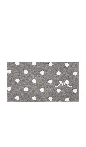 ROWEN ROSE Headband - Grey Polka Dots